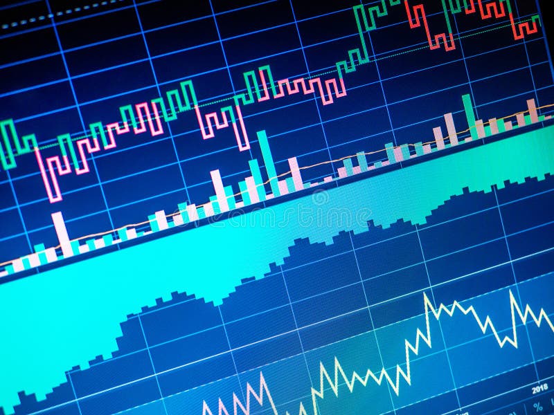 World Economics Graph. Conceptual View of Exchange Market Stock Image ...