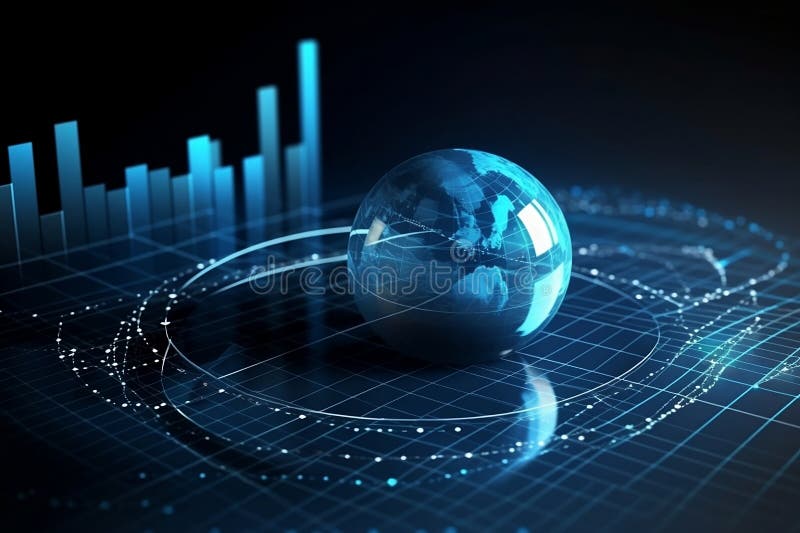 Economy Concept. Graphic Indicators of the Economy in the World ...