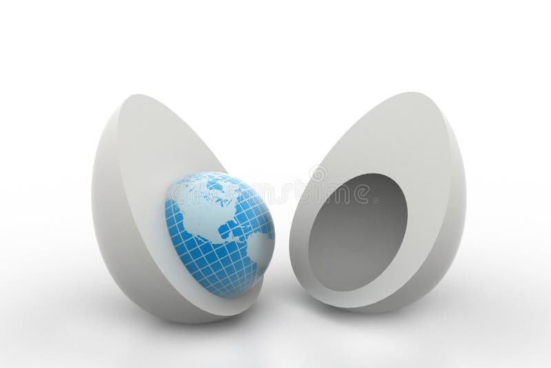 World in egg stock illustration. Illustration of globe - 36291448