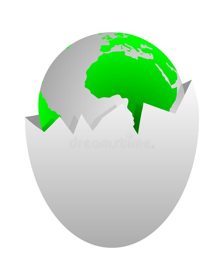 World in egg shell stock vector. Illustration of ecology - 14793611