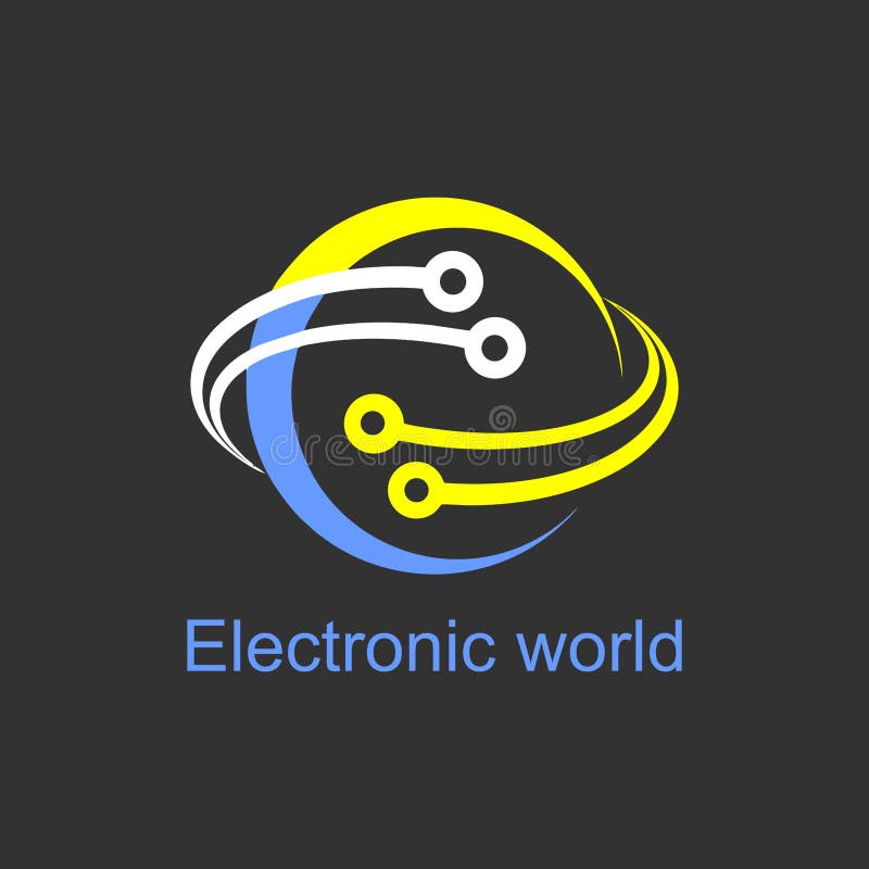 World electronic logo stock illustration. Illustration of abstract ...
