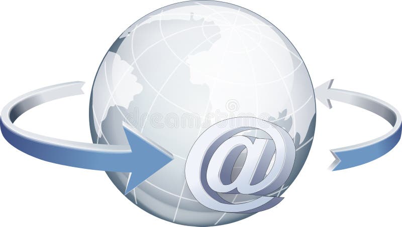 Email stock illustration. Illustration of computer, circle - 12651787