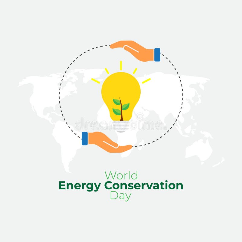 World Energy Conservation Day Stock Vector - Illustration of green ...