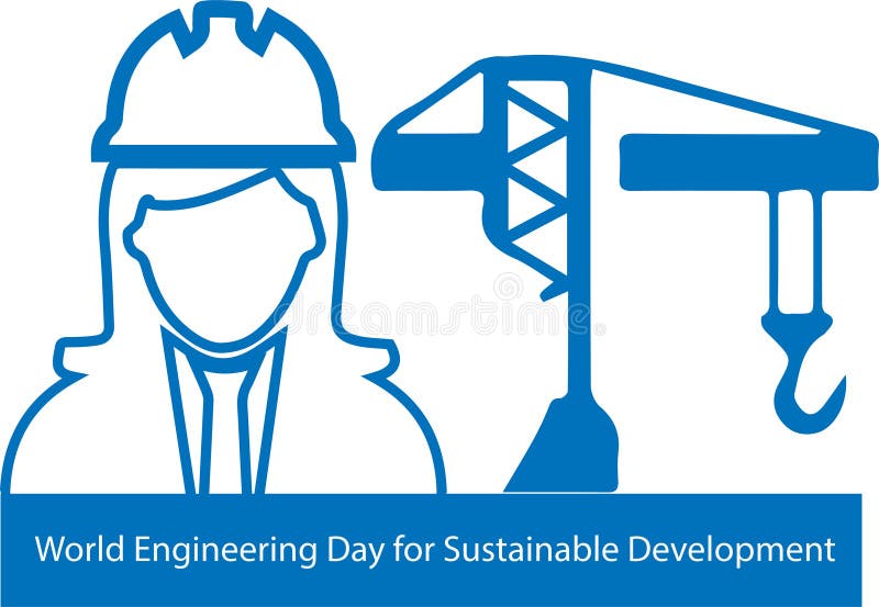 World Engineering Day for Sustainable Development Black Vector Icon ...