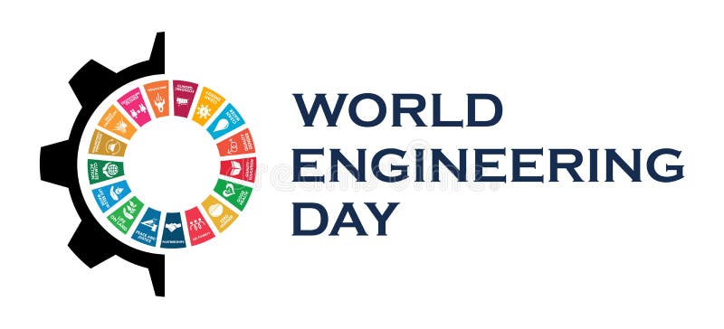 World Engineering Day for Sustainable Development Black Vector Icon ...
