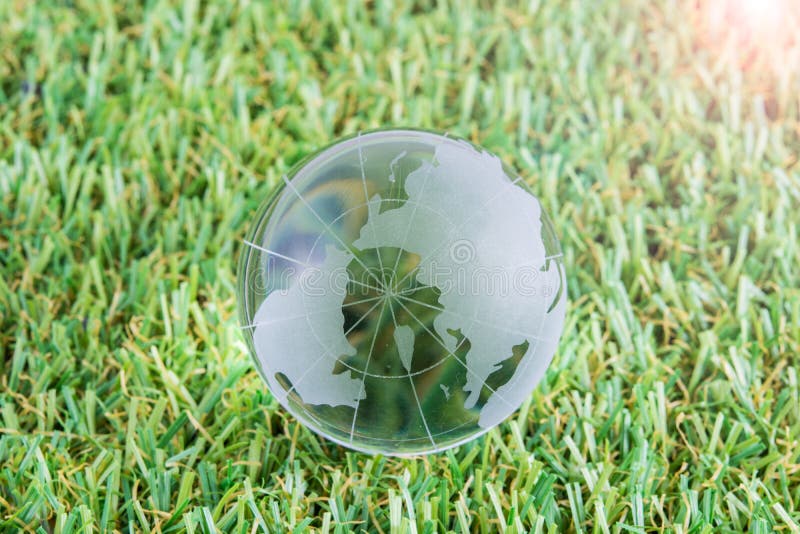 World Environment Concept, Globe Stock Image - Image of nature, grass ...