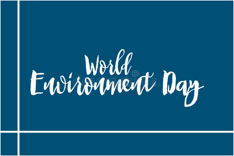 World Environment Day Bold Typography Text Lettering Quote Vector ...