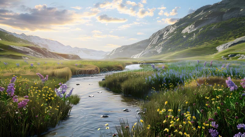 World Environment Day, a Clean River Winding through a Thriving Valley ...