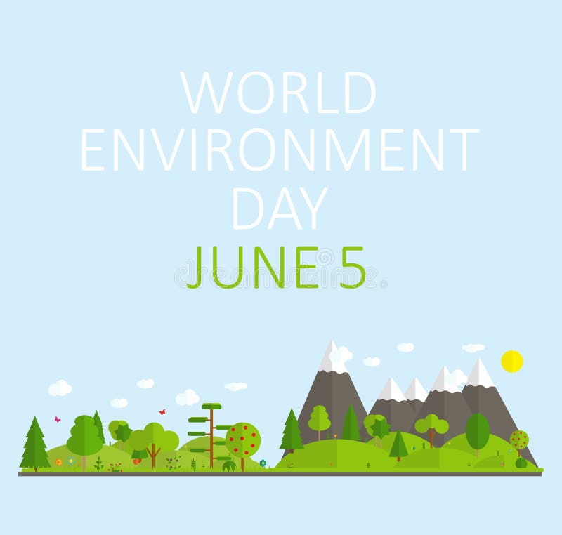 World Environment Day Concept Background. Vector Illustration Stock ...
