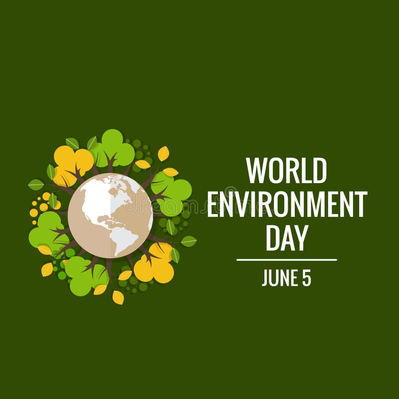 World Environment Day Concept. Green Eco Earth Stock Vector ...