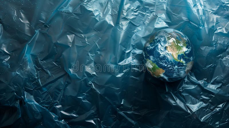 World Environment Day: Earth Globe on Plastic Background. Copy Space ...