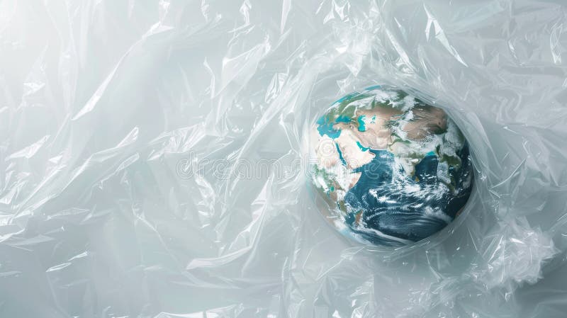 World Environment Day: Earth Globe on Plastic Background. Copy Space ...