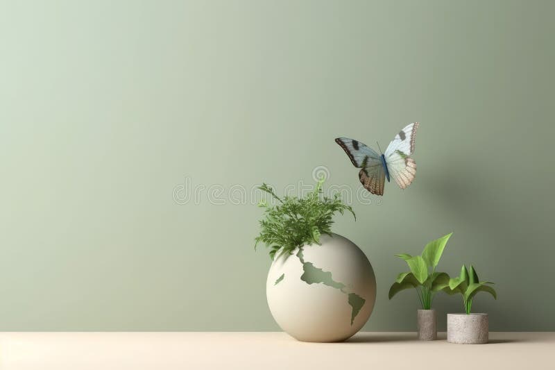World Environment Day Eco Wall. Generate Ai Stock Illustration ...