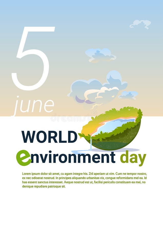 World Environment Day Ecology Protection Holiday Greeting Card Stock ...