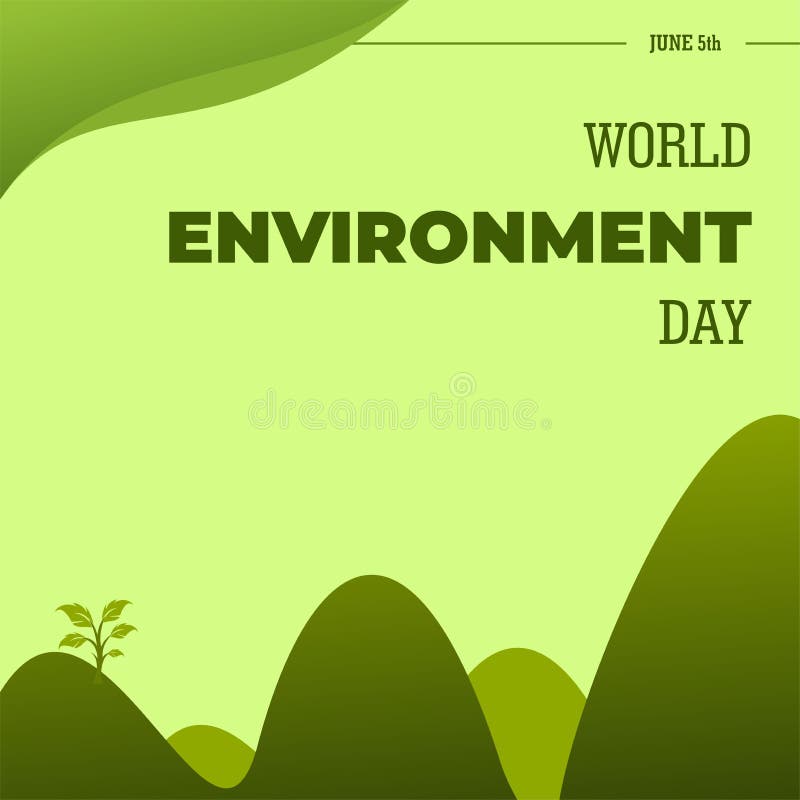 World Environment Day, Green Vector Design, Vector Illustration and ...