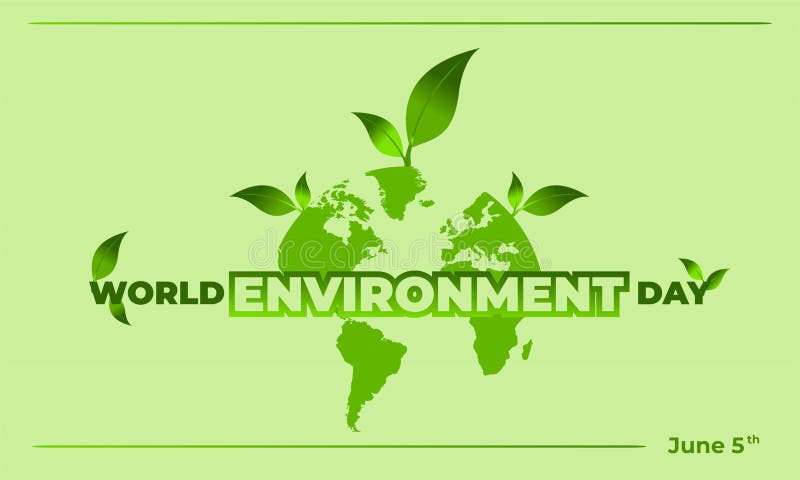 World Environment Day, Green Vector Design, Vector Illustration and ...