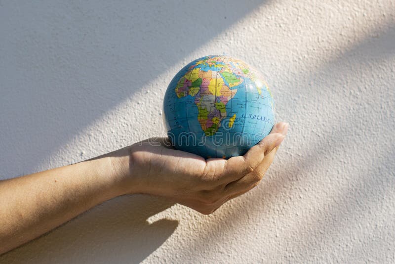 World Environment Day. Human Hand Protect Earth Globe. Save Earth Stock ...