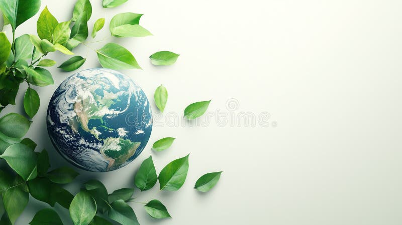 World Environment Day Idea on a White Backdrop Stock Illustration ...
