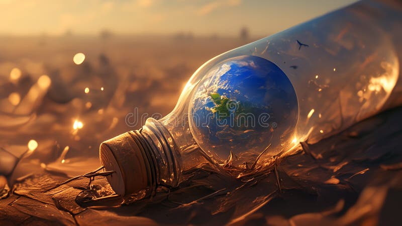 World Environment Day: Earth Planet in Plastic. Generative AI Stock ...