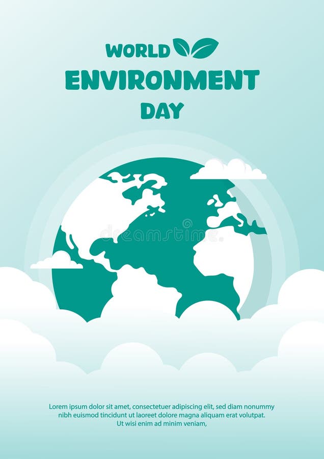 World Environment Day Poster Template Design. Vector Illustrations ...