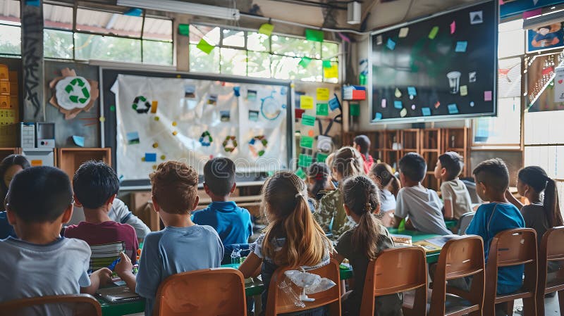 World Environment Day, a School Classroom Where Children are Learning ...