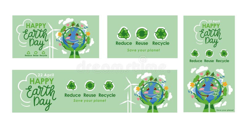 World Environment Day Set of Banners. Save the Planet Stock ...