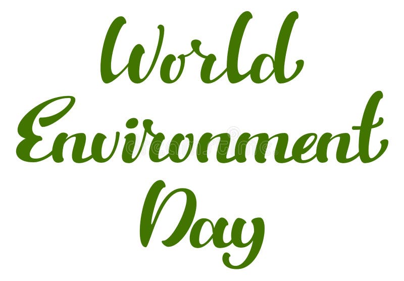 World Environment Day Text Template Greeting Card Stock Vector ...