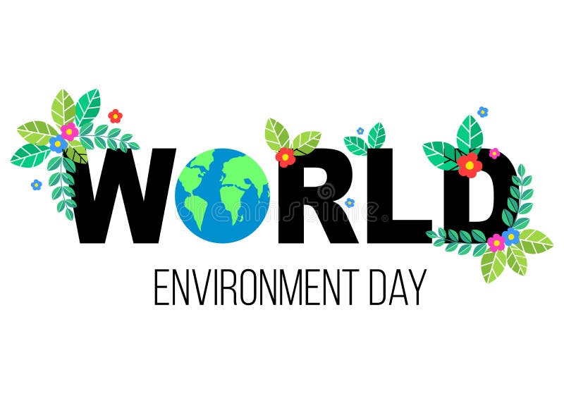 World Environment Day Typography Banner Stock Vector - Illustration of ...