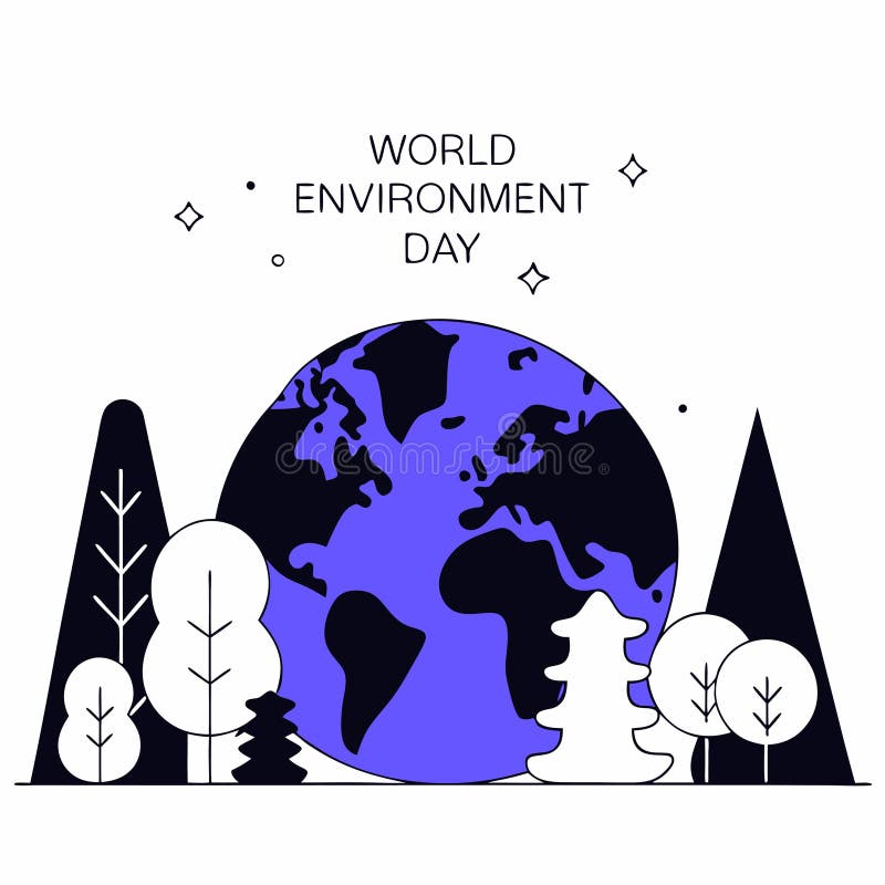 World Environment Day Vector Design. Stock Illustration - Illustration ...