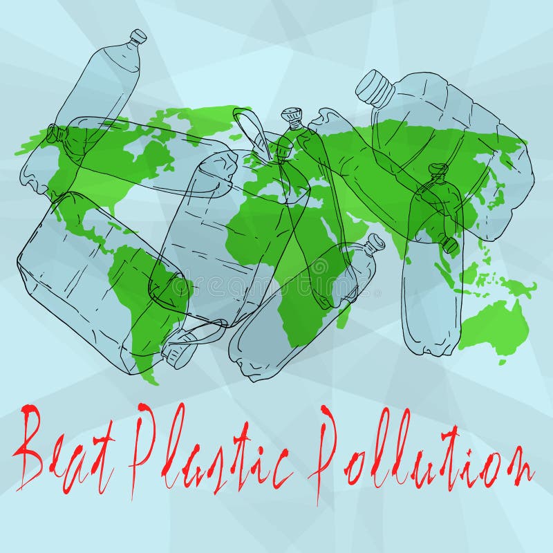 Beat Plastic Pollution. World Environment Day Stock Vector ...