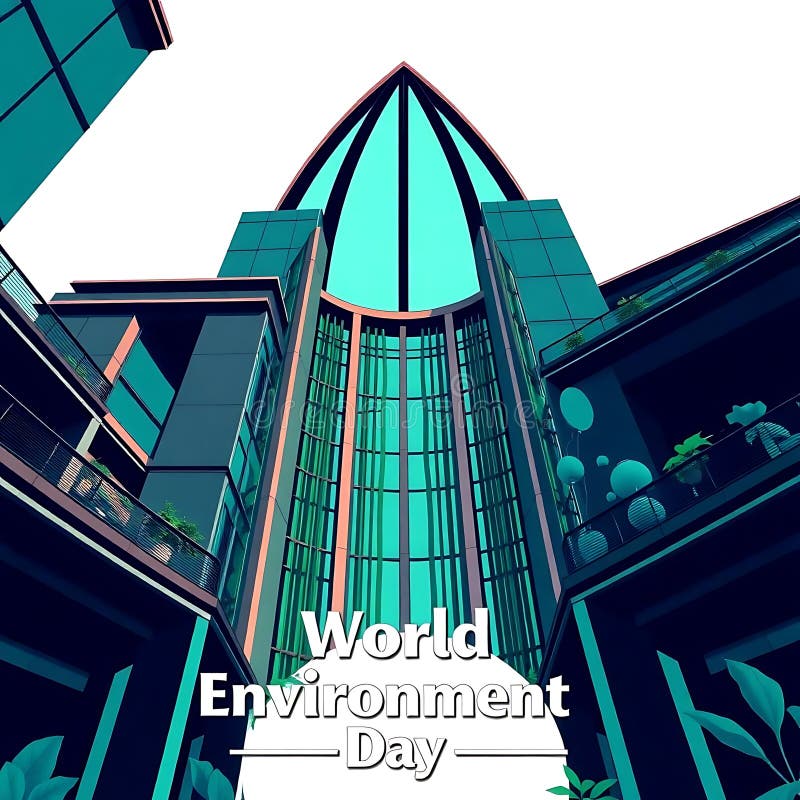World Environment Day Vector Illustration with Eco-Friendly Elements on ...