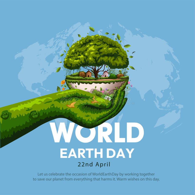 World Environmental Day. Hands Holding with Tree Stock Vector ...