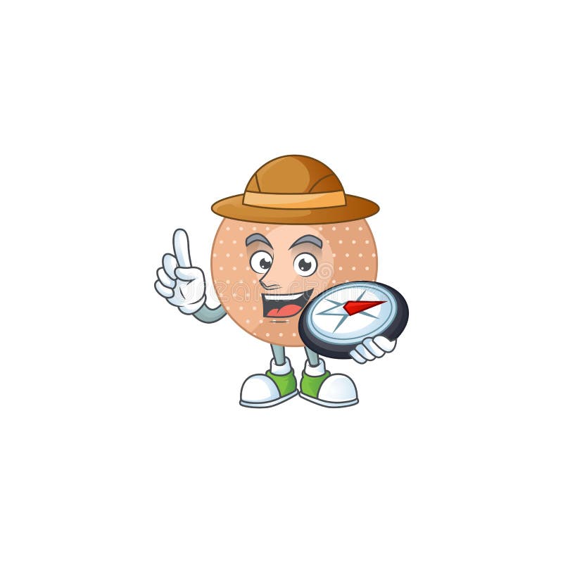 World Explorer Rounded Bandage Cartoon Design Style Using Compass Stock ...