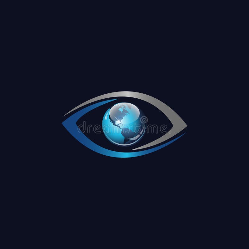 World Eye Vision Logo Design Stock Illustration - Illustration of ...