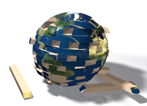 World Falling Apart. stock illustration. Illustration of world - 6121794