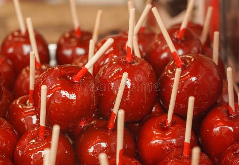 World Famous Red Candy Apple Stock Image - Image of apples, caramel ...