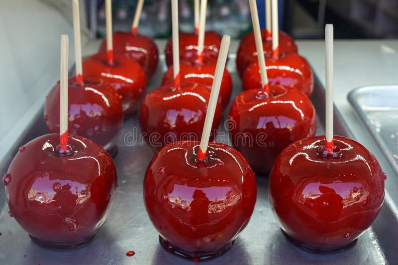 World Famous Red Candy Apple Editorial Stock Photo - Image of fruit ...
