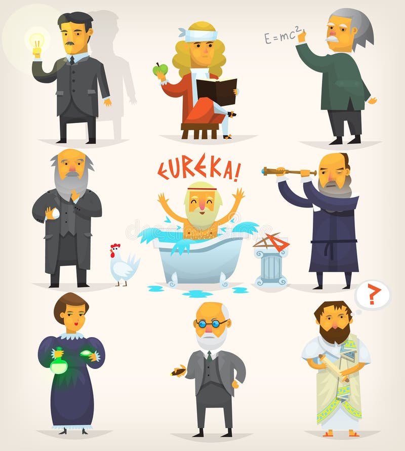 World famous scientists stock vector. Illustration of astronomy - 77152879