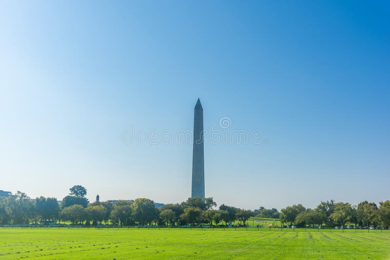 World Famous Washington Monument Under a Blue Sky Stock Image - Image ...