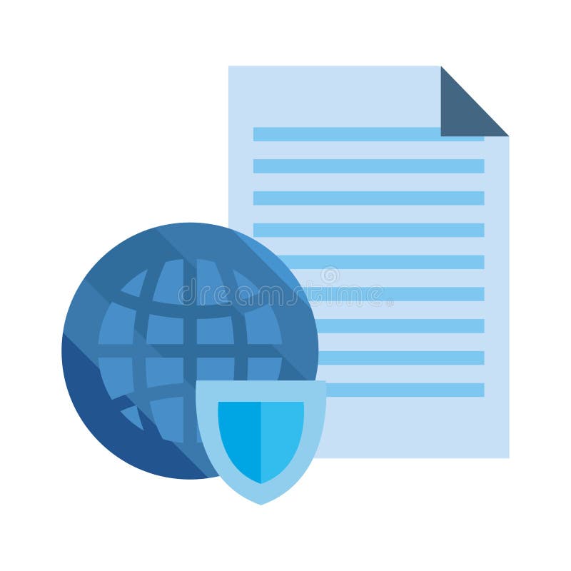 Cybersecurity Data Protection Stock Illustration - Illustration of icon ...