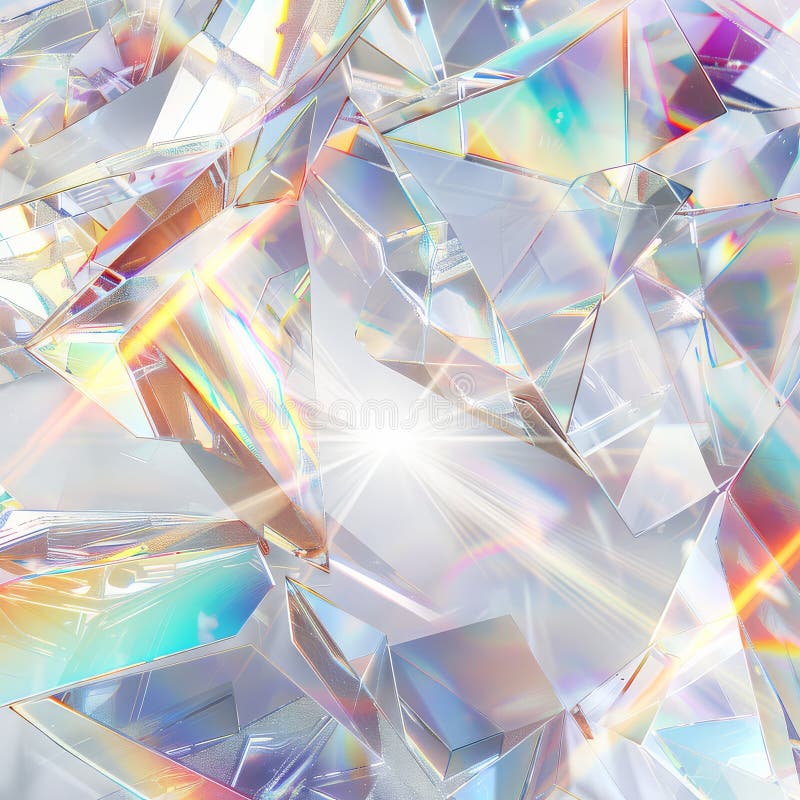 World Filled with Crystals Exploding in Vibrant Colors Stock ...