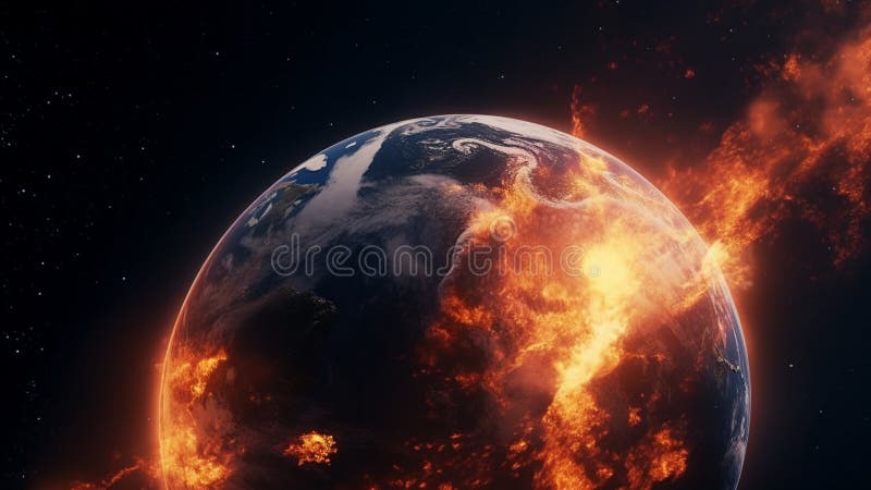 World on Fire stock illustration. Illustration of astronomy - 273718019