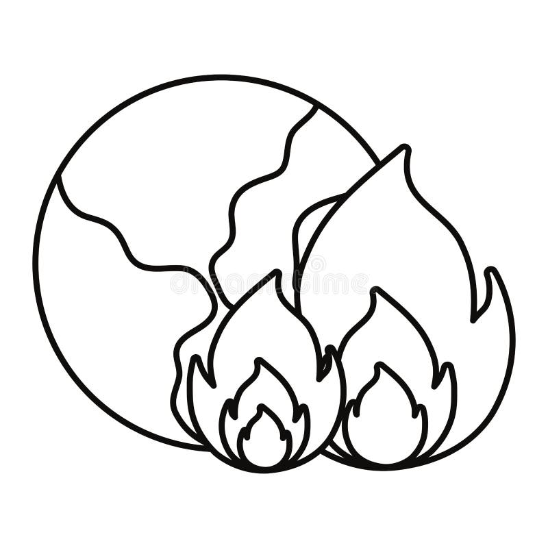 World Fire on White Background Stock Vector - Illustration of graphic ...
