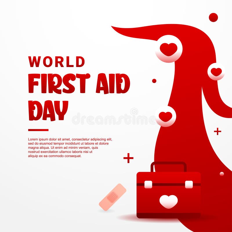 World First Aid Day Design Background for Greeting Moment Stock Vector ...