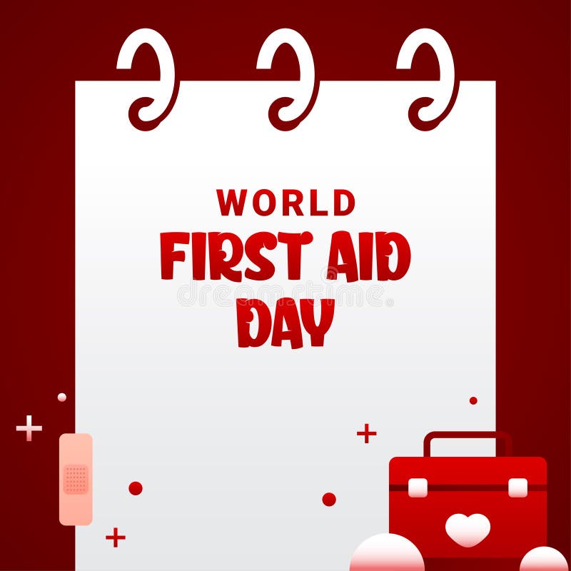 World First Aid Day Design Background for Greeting Moment Stock Vector ...
