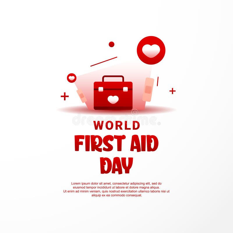 World First Aid Day Design Background for Greeting Moment Stock Vector ...