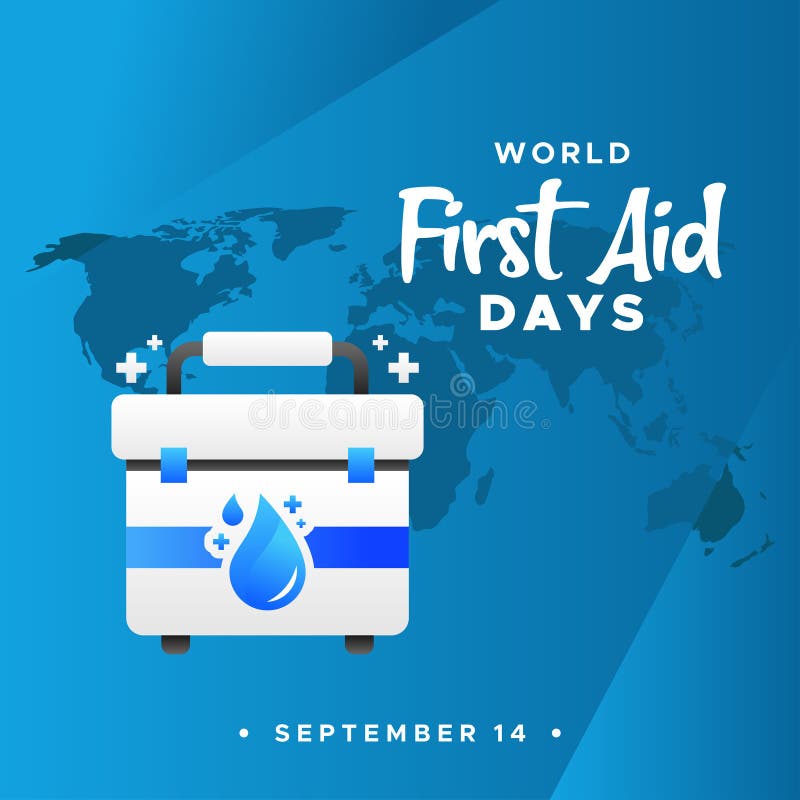 World First Aid Day Design Background for Greeting Moment Stock Vector ...