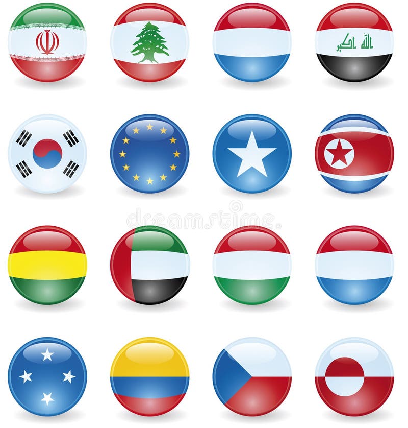 World Flag Buttons stock illustration. Illustration of micronesia ...