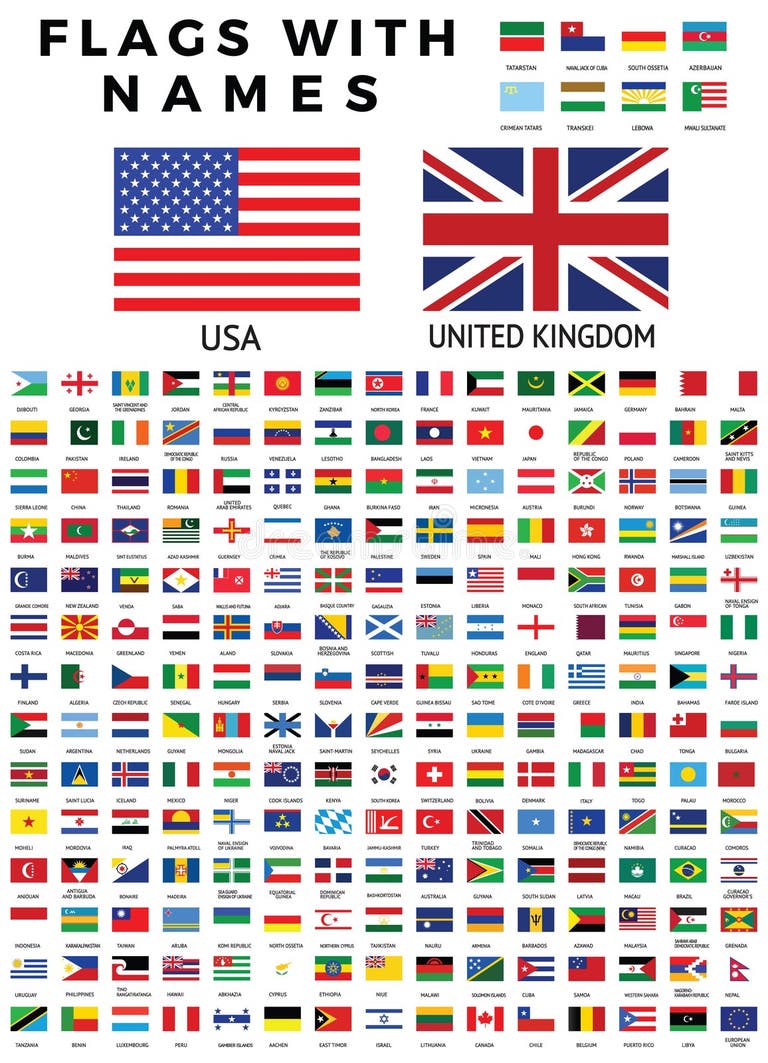 World Flags Names Stock Illustrations – 235 World Flags Names Stock ...