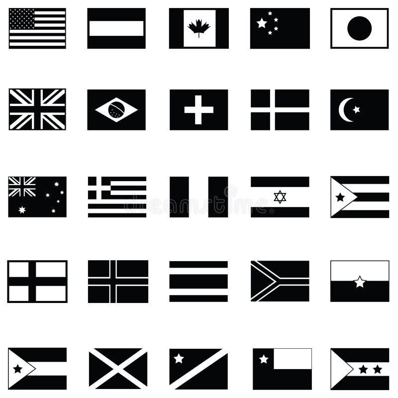World flag icon set stock vector. Illustration of world - 107348533